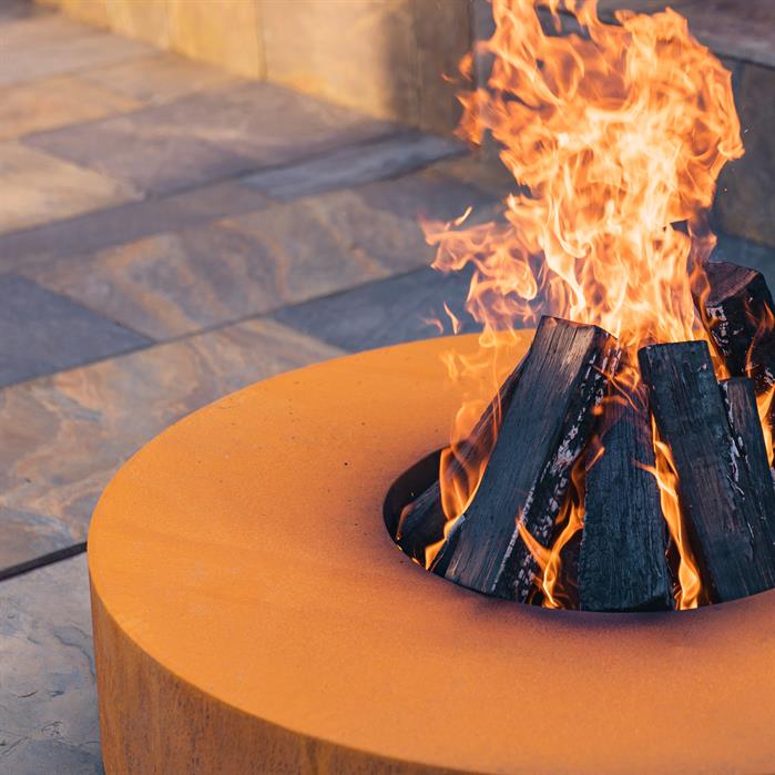 Corten Steel Quad Fire Table – Urban Grow UK Ltd