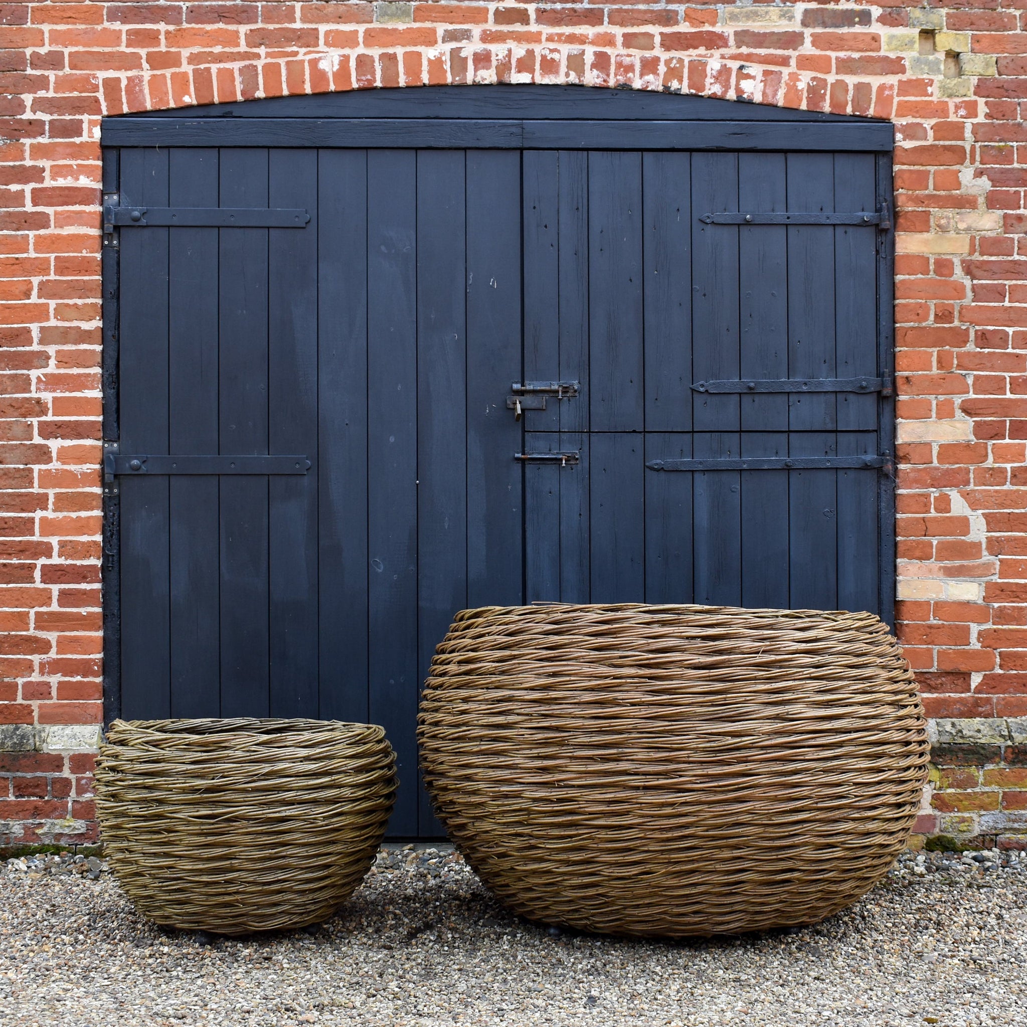 Set Of Four Woven Willow Round Planters – Urban Grow UK Ltd