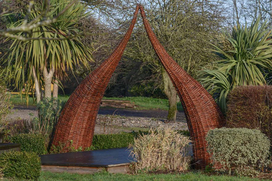 Set Of Four Woven Willow Round Planters – Urban Grow UK Ltd