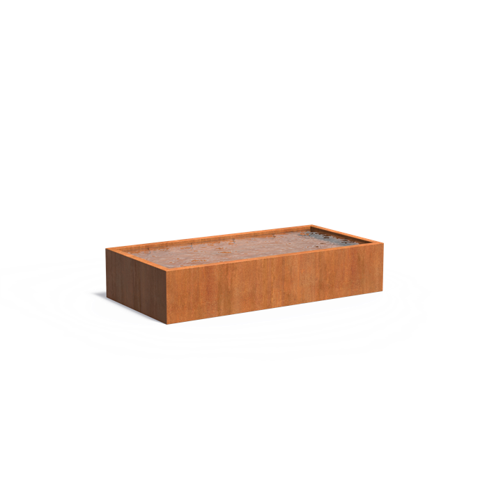 Corten Steel Adezz Water Table 2000 x 800 x 400mm | Corten Steel Water ...