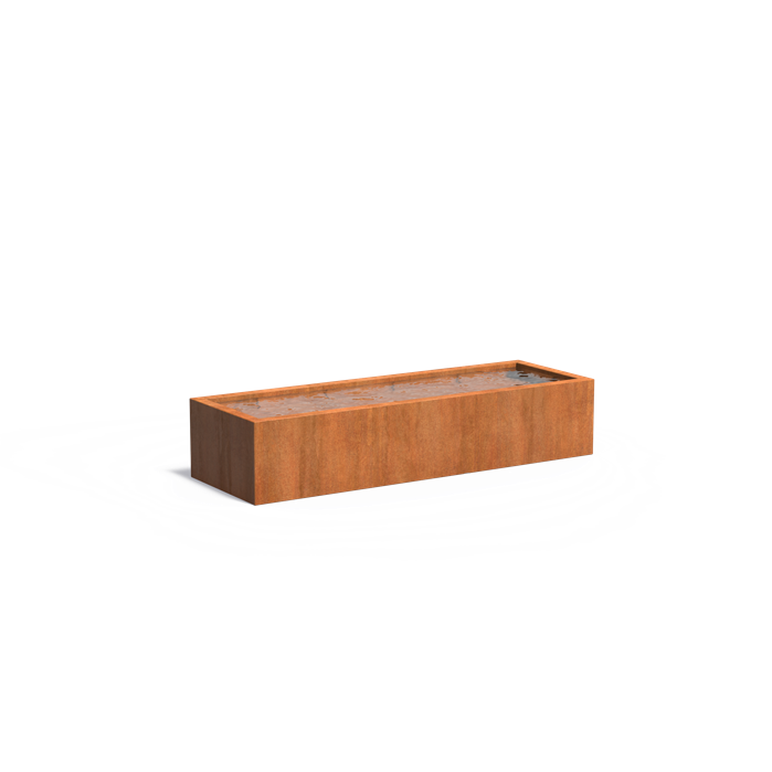Corten Steel Adezz Water Table 2000 x 800 x 400mm | Corten Steel Water ...